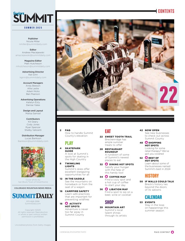 Summit Daily Special Sections